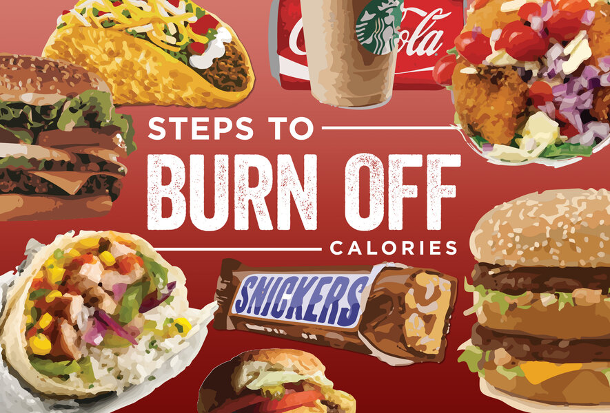 How Many Steps It Takes To Burn Off Calories In Fast Food Items Thrillist How Many Steps It Takes To Burn Off Calories In Fast Food Items Thrillist