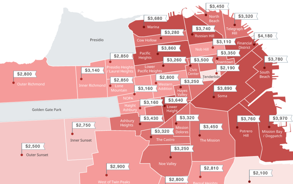 This Map Shows San Francisco's Increasingly Outrageous Rents - Thrillist