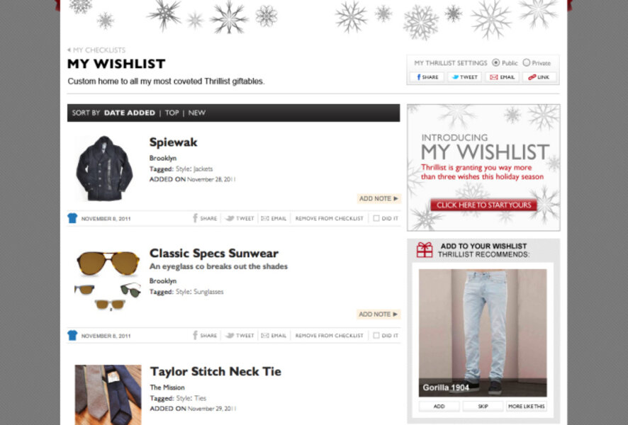 Introducing My Wishlist - Entertainment - Thrillist Seattle