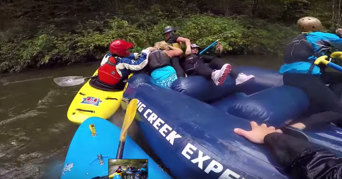 Two Girls Fight On White Water Raft - Bimbo Sisters Fight On White ...