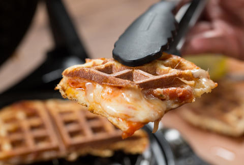 Pizza Waffles - Thrillist Recipes