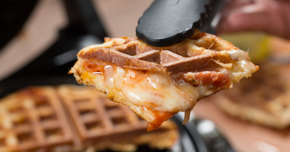 Pizza Waffles - Thrillist Recipes