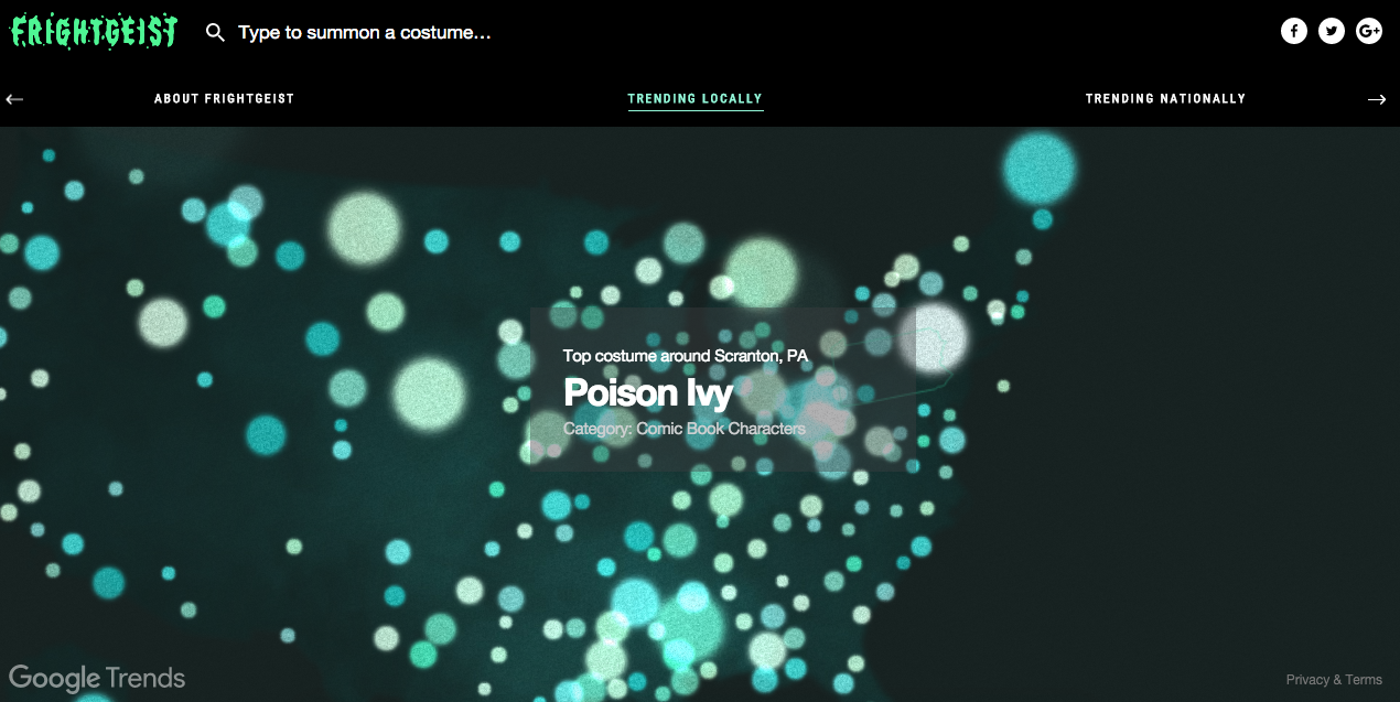 Google Frightgeist Map Shows Popular Halloween Costumes in Your Area ...