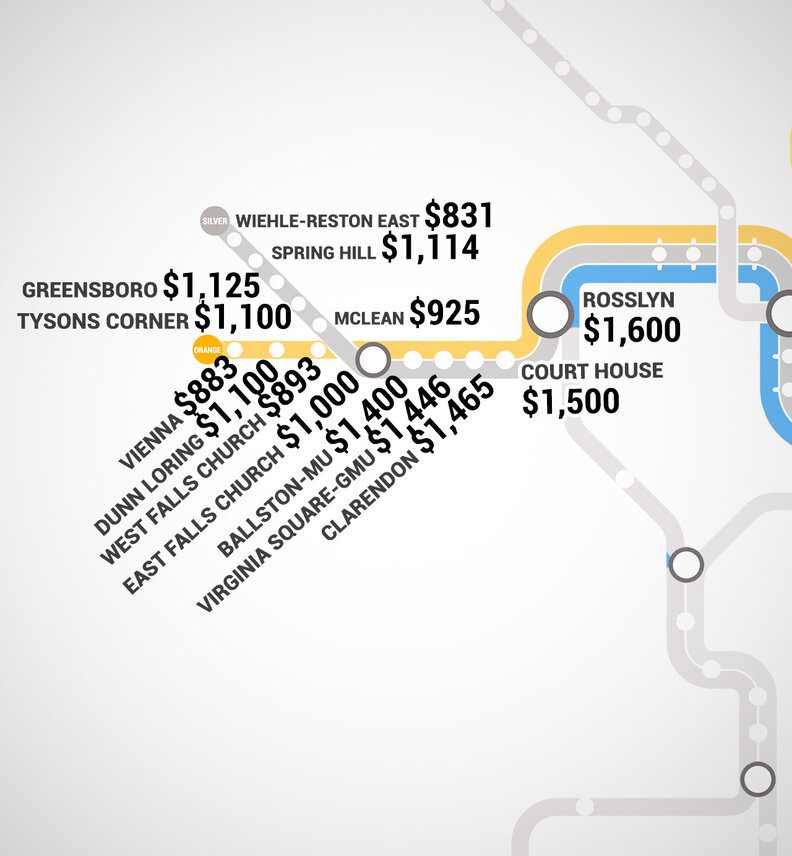 Washington DC Metro Rent Map - Thrillist