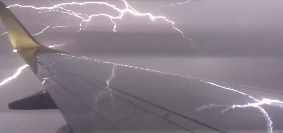 Watch This Plane Get Stuck in a Ridiculous Lightning Storm - Thrillist