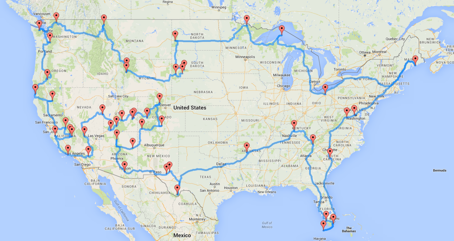 Crazy Themed US Road Trip Maps - Beer, National Parks, Food - Thrillist