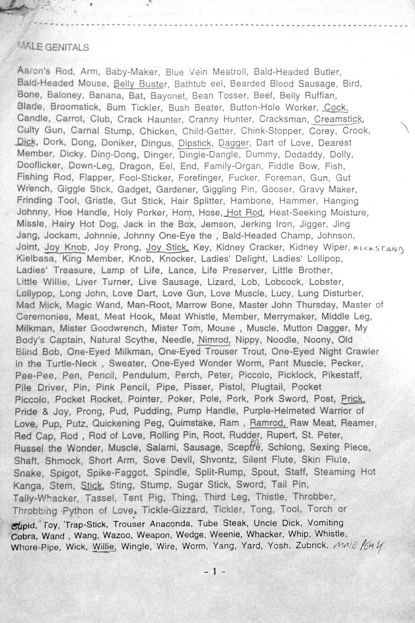 Terms for Penis, According to the 'Playgirl' Style Guide - Thrillist