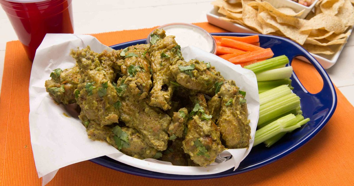 Denver Broncos Green Chili Wings -- Thrillist Recipes