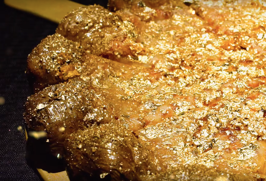 Pizza Hut's Gold Covered Pizza for Super Bowl 50 - Thrillist