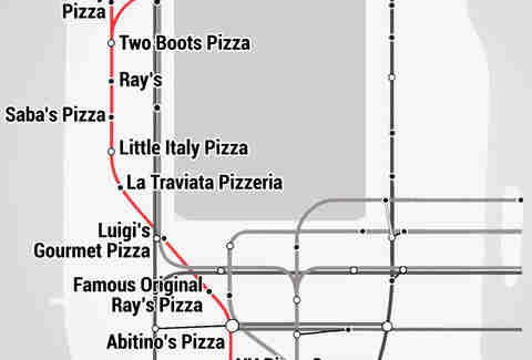 The Manhattan Pizza Slice Subway Map - Thrillist