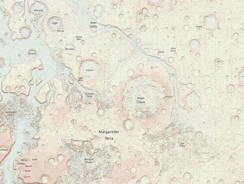 Mars Landscape Map by Ordnance Survey - Thrillist