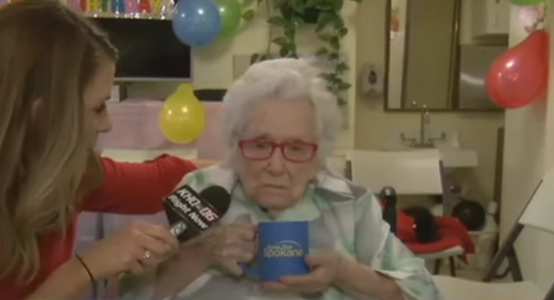 110-Year-Old Flossie Dickey Good Day Spokane TV Interview - Thrillist