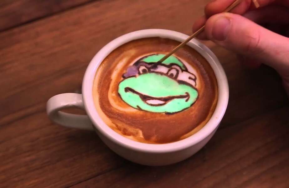 Watch This Barista Make 'Ninja Turtles' Latte Art - Thrillist