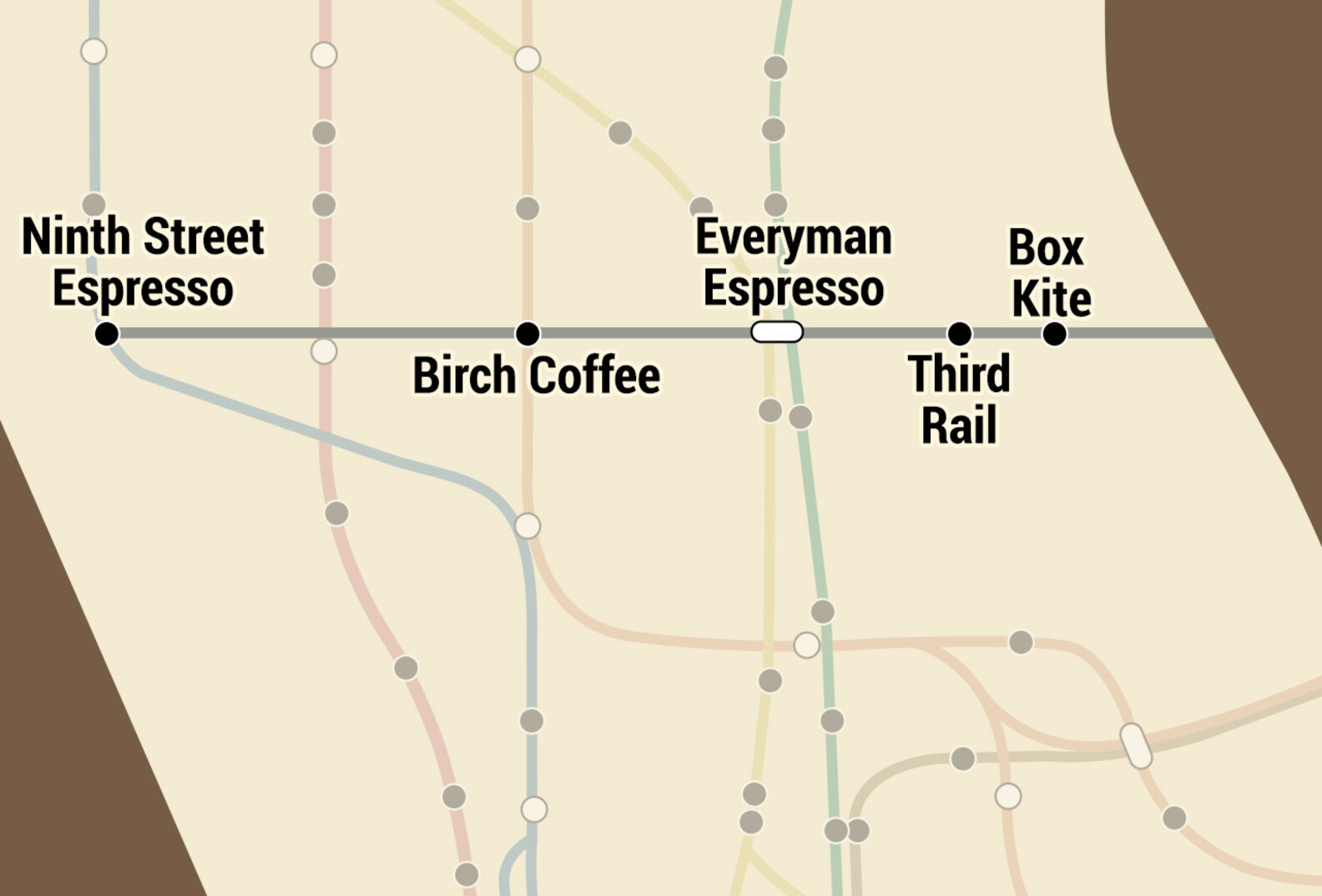 The NYC Coffee Shop Subway Map - Thrillist