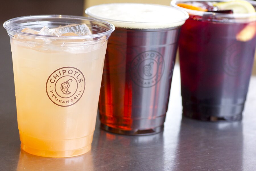 Drinks at chipotle store