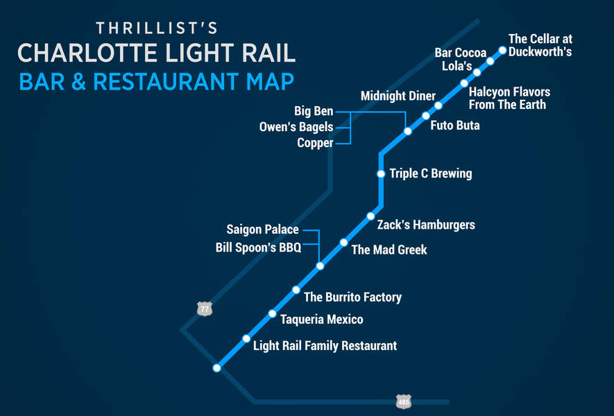 Bars and Restaurants Along Charlotte's Blue Line Light Rail - Thrillist