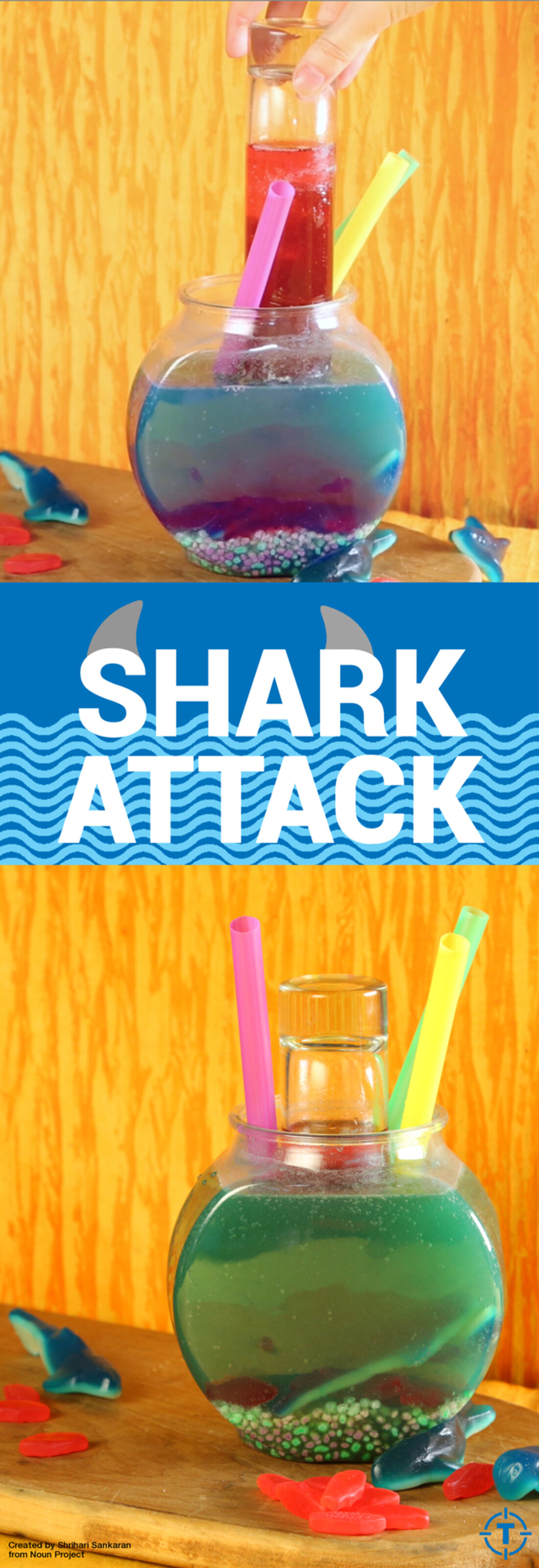 How to Make a Shark Bite Fish Bowl Drink Recipe - Thrillist