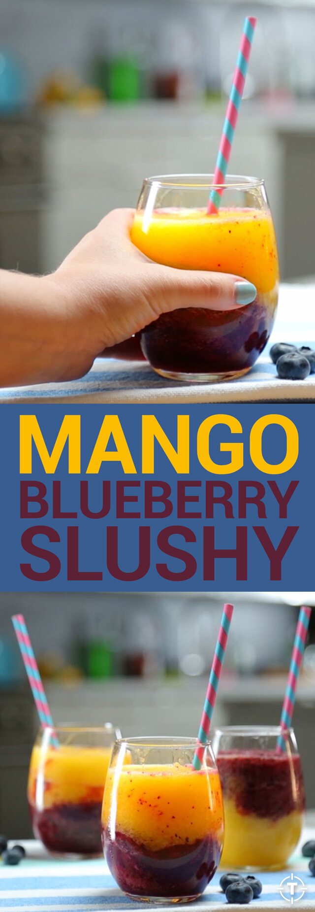 Mango and Blueberry Slushy Recipe Video - Thrillist