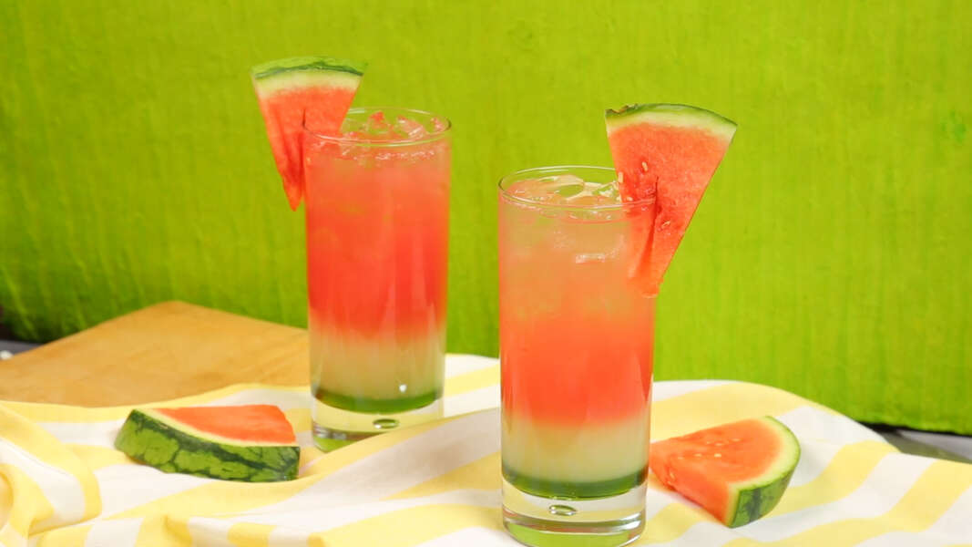 Layered Watermelon Spiked Punch With Boozy Watermelon Recipe Video ...