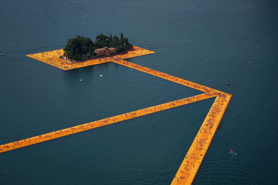 The Floating Piers - Floating Bridge in Lake Iseo, Italy - Thrillist