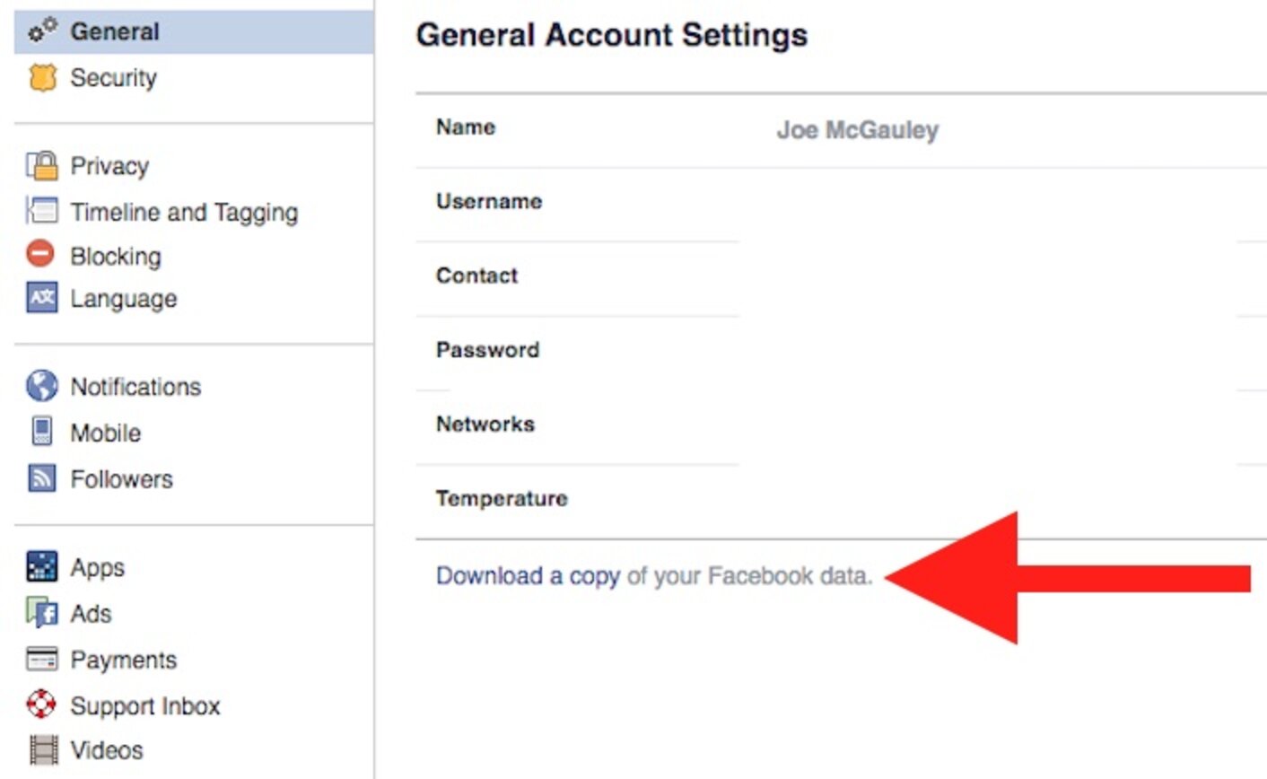 How to Download Your Facebook History - Facebook Profile Information ...