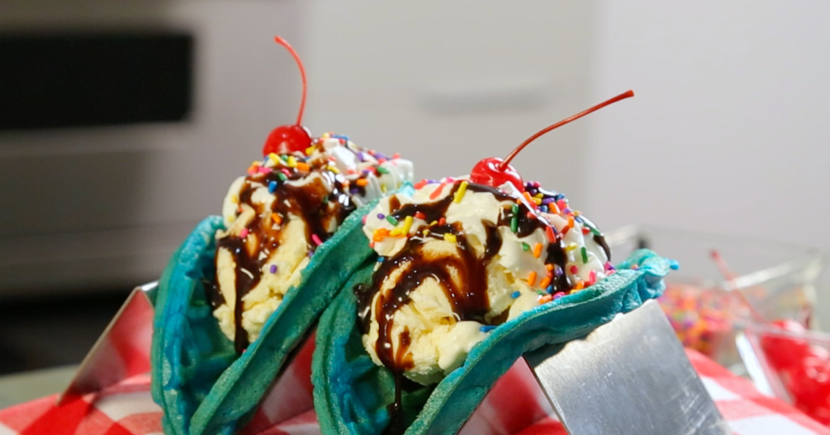 Waffle Taco Sundae Recipe Video - Thrillist