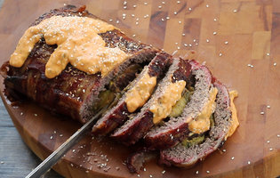 Big Mac Fatty Bacon Meatloaf Recipe Video - Thrillist