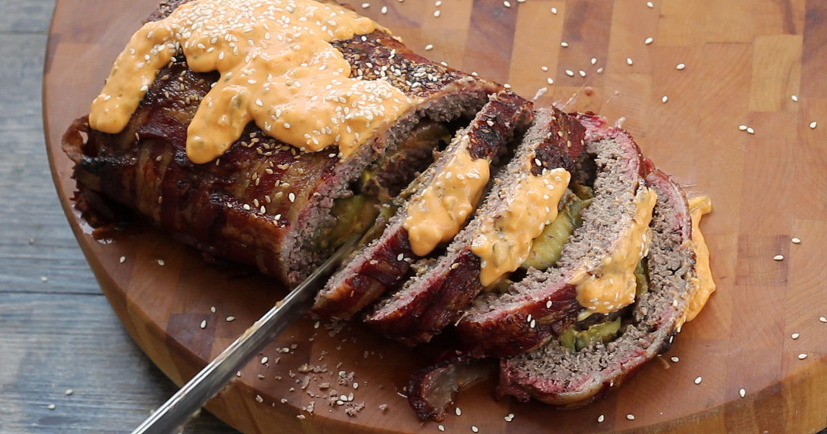 Big Mac Fatty Bacon Meatloaf Recipe Video - Thrillist