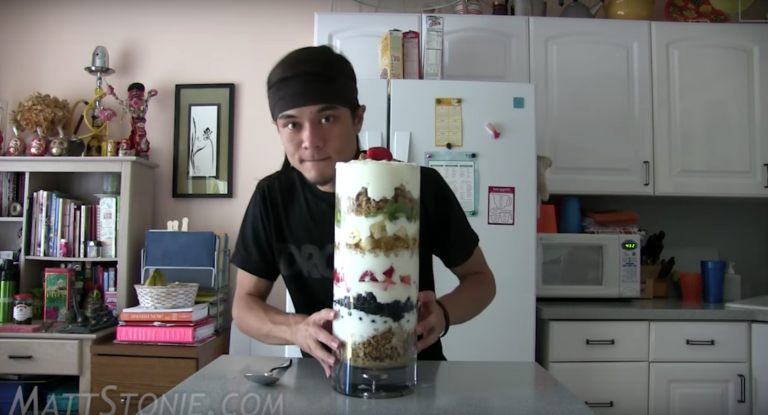 Matt Stonie Eats the Biggest Yogurt Parfait You've Ever Seen - Thrillist