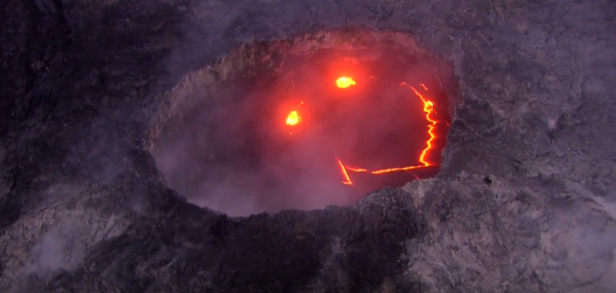 A Volcano in Hawaii is Erupting in a Smiley Face - Thrillist