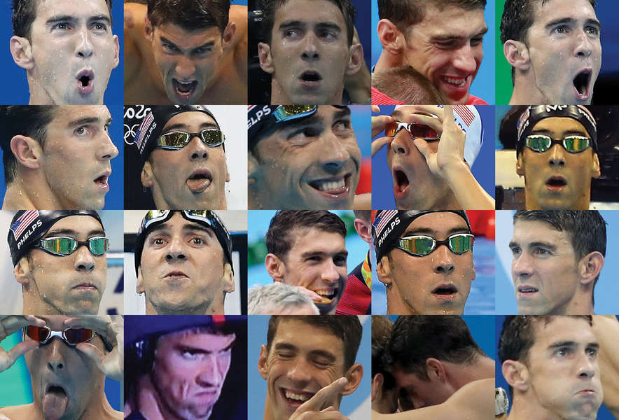 A Michael Phelps Face For Every Stage of Your Night Out - Thrillist
