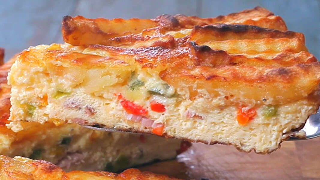 Ham And Cheese French Fry Frittata Recipe Video - Thrillist