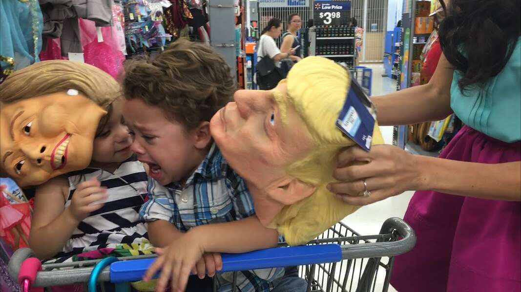 Toddler Is Absolutely Terrified by Donald Trump Mask - Thrillist