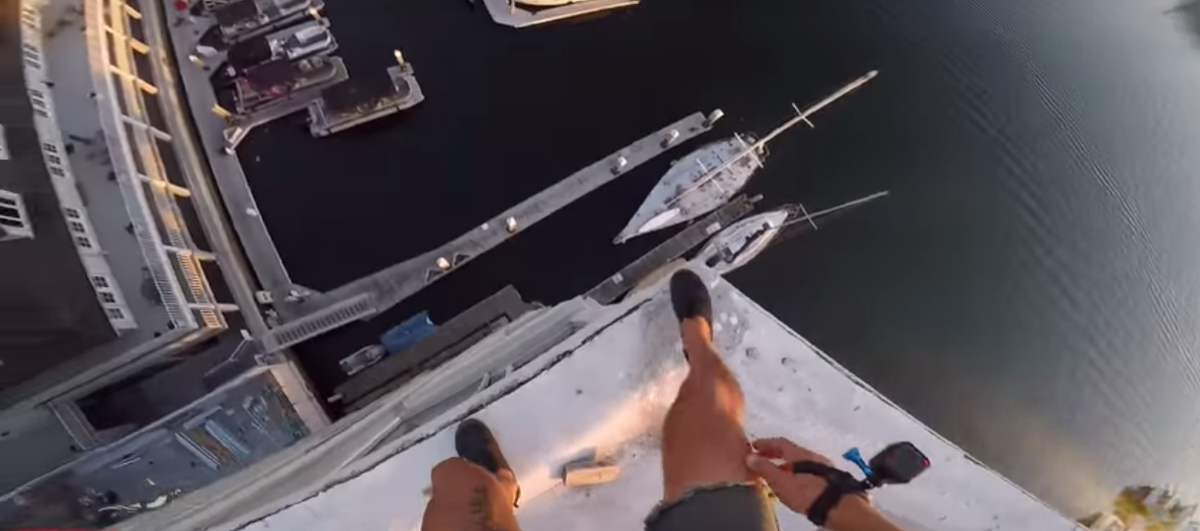 Daredevil 8Booth Jumps Off Eight-Story Building Into Harbor - Thrillist