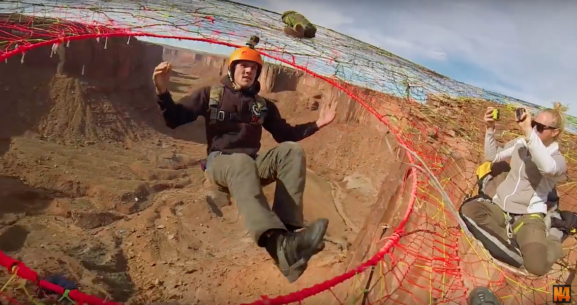 These Fearless Folks BASE Jump Into a Canyon Off a Slackline - Thrillist