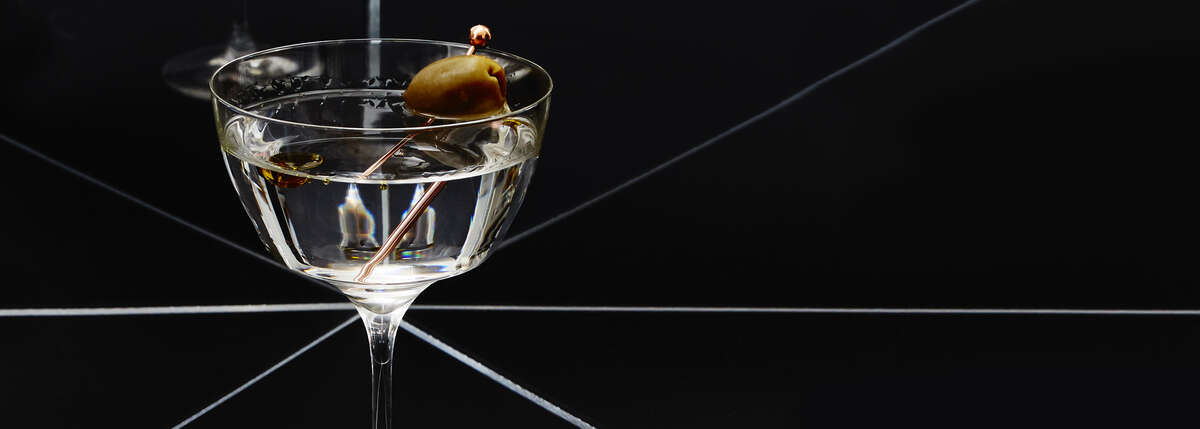 Gin Martini Variations: The Smoked Olive Martini - Thrillist