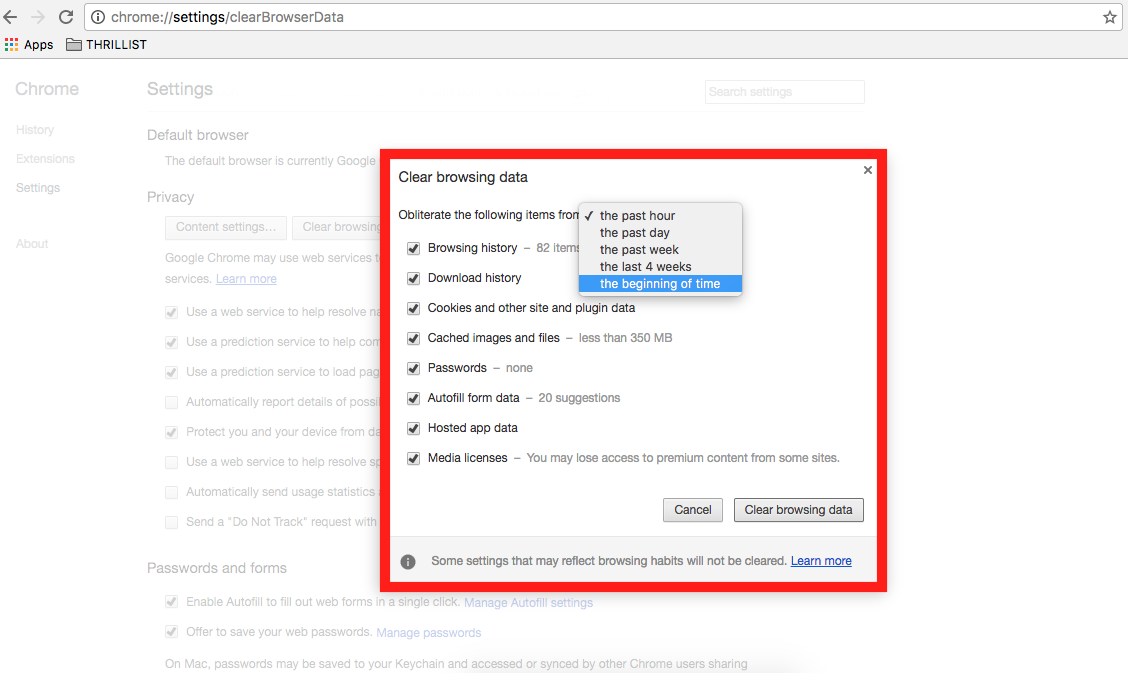 How to Delete Browsing History & Clear Cache in Chrome, Safari ...