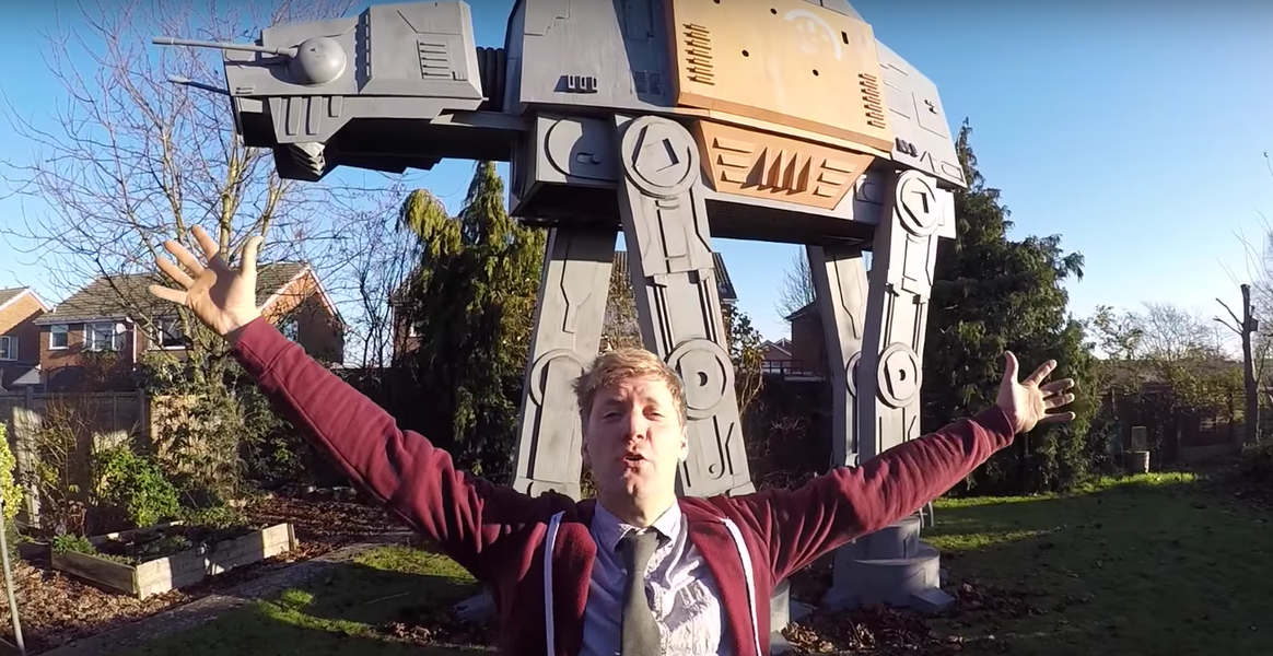 Star Wars 'Rogue One' AT-ACT Recreated as Giant Backyard Playhouse ...