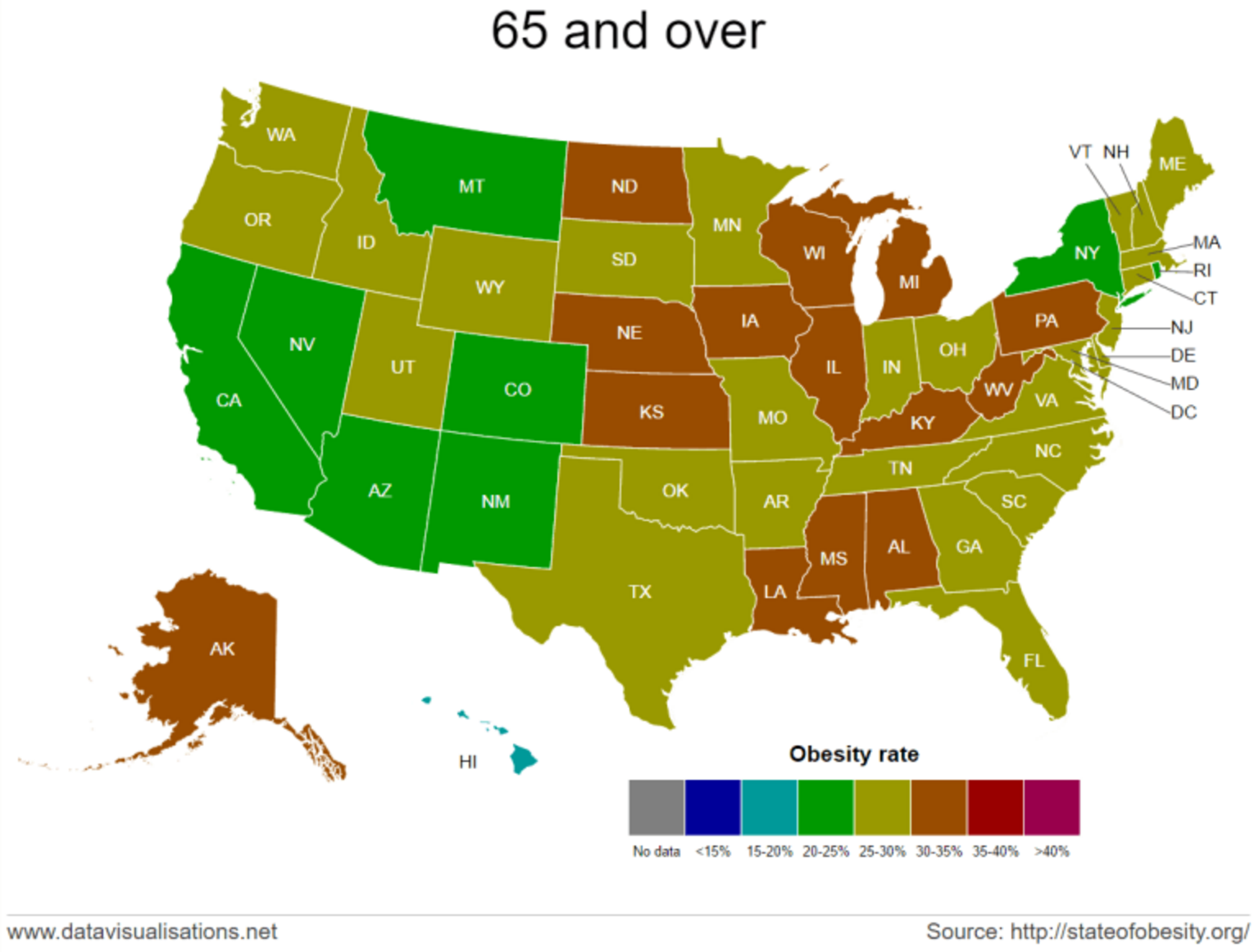 The Most Obese States Across America in Maps - Thrillist