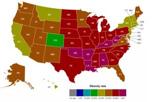 The Most Obese States Across America in Maps - Thrillist