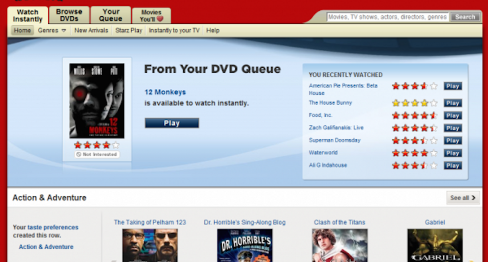 Netflix Streaming Turns 10: See What Binge Watching Looked Like in 2007 ...
