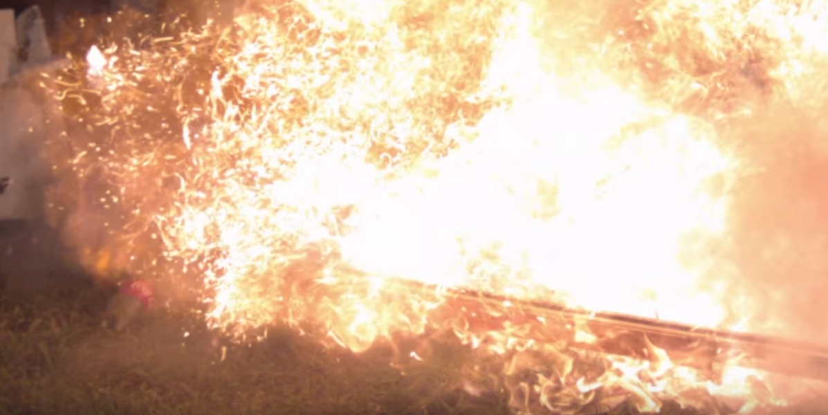 This Man Mounted a Red Hot Knife to a Rocket and Cut Things Open ...