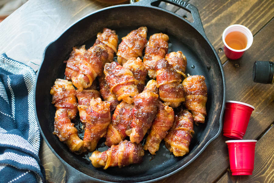 How to Make Bacon Wrapped Chicken Wings Super Bowl Recipe - Thrillist