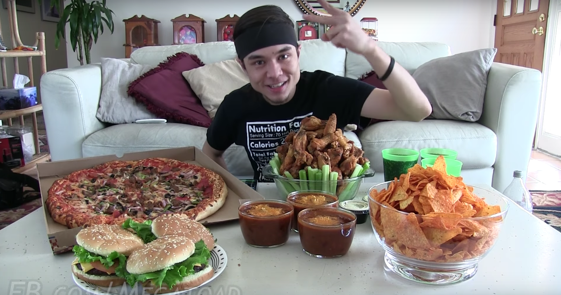 Matt Stonie Eats 20,000 Calories Worth of Super Bowl Foods - Thrillist