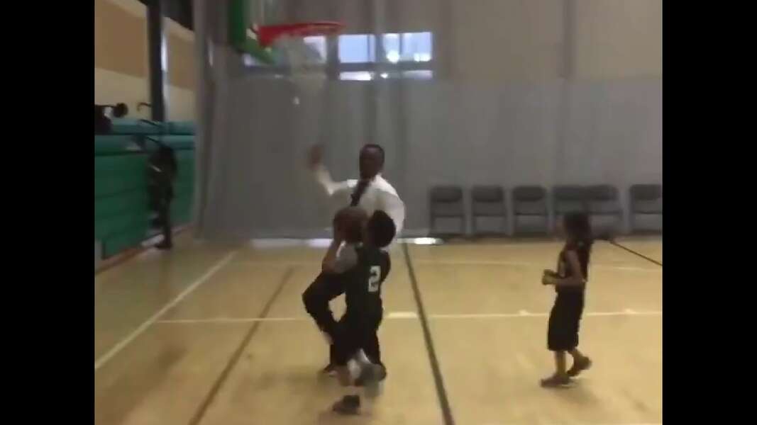 Basketball Coach Blocks His Own Player In Kids Game - Thrillist