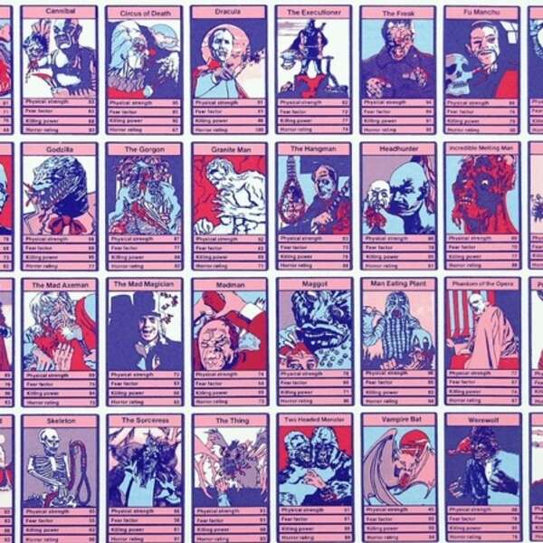 Horror Top Trumps Screenprint - Own - Thrillist London