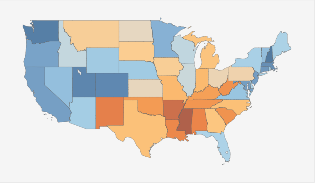 Overflow Data Map: States With Best and Worst Internet Connections ...