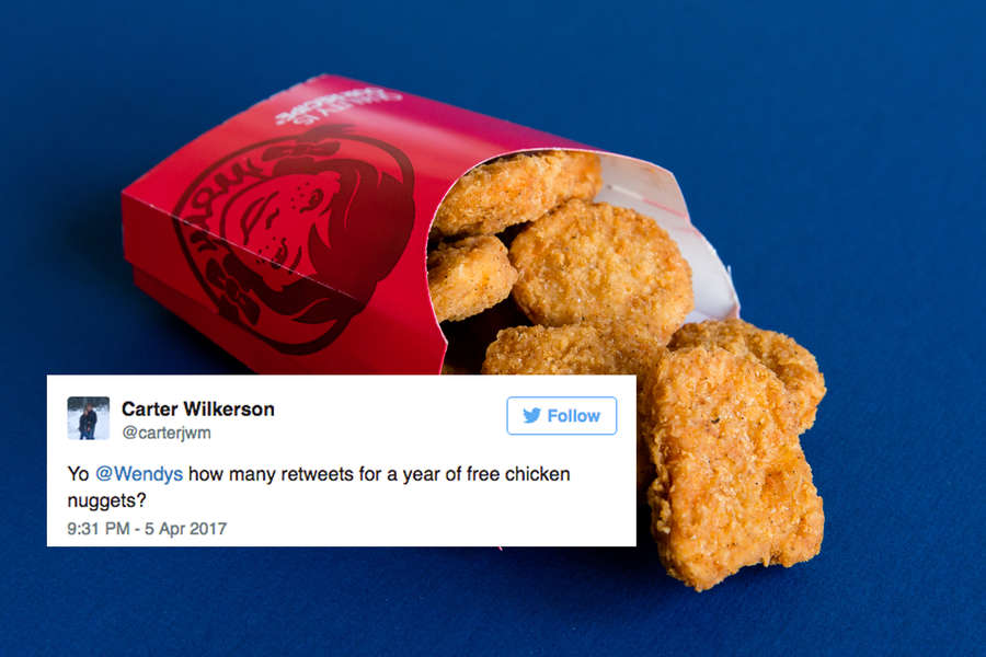 Wendy's Promises a Year of Free Chicken Nuggets for 18 Million RTs ...
