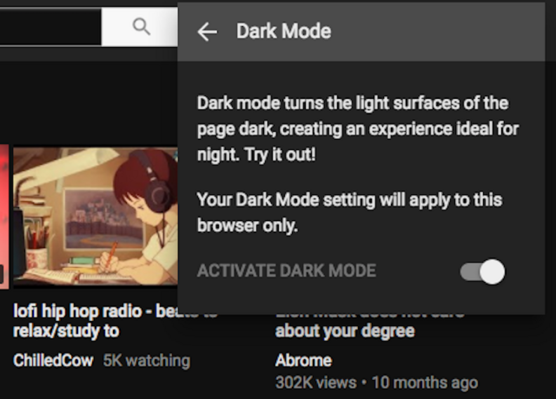 Here's How to Turn on YouTube's Secret 'Dark' Mode - Thrillist
