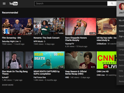 Here's How to Turn on YouTube's Secret 'Dark' Mode - Thrillist